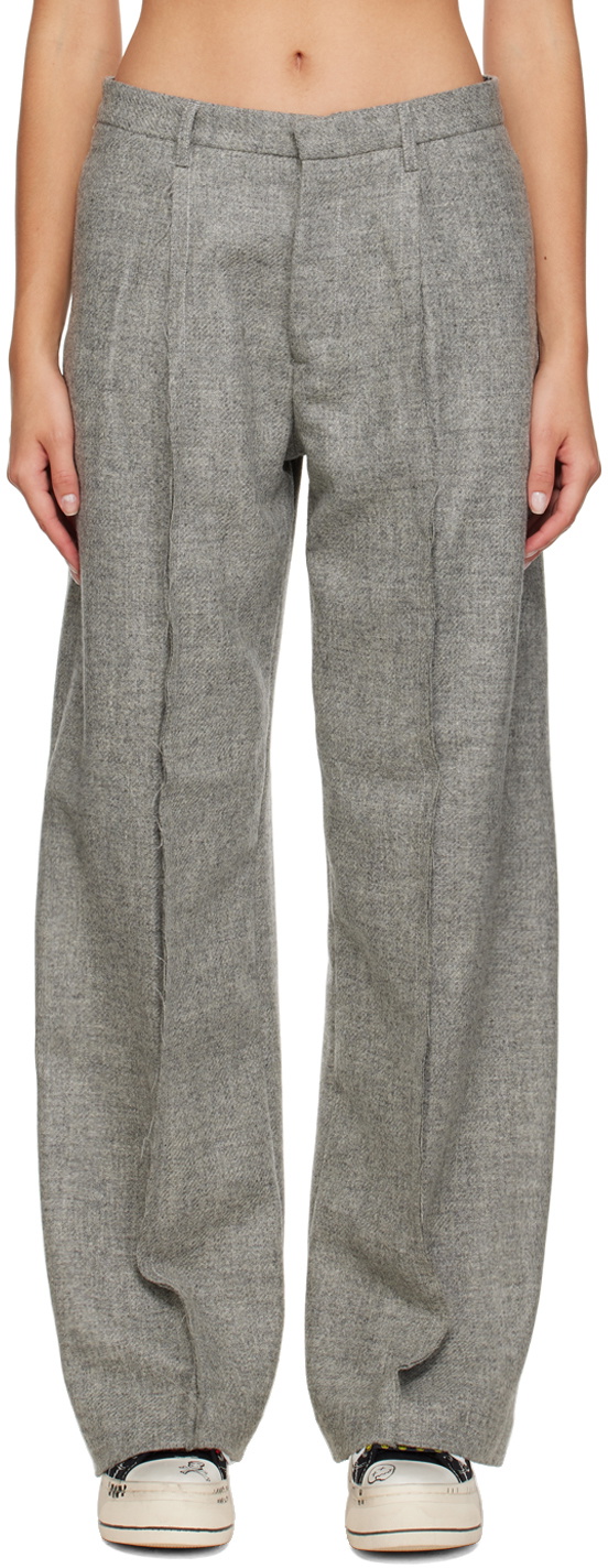 R13 Gray Inverted Trousers R13