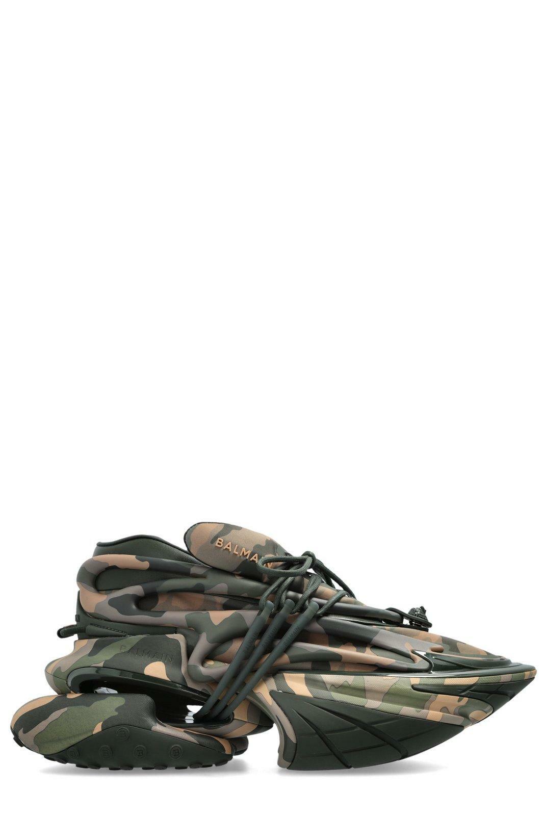 Balmain Unicorn Low Camouflage-print Trainers Balmain