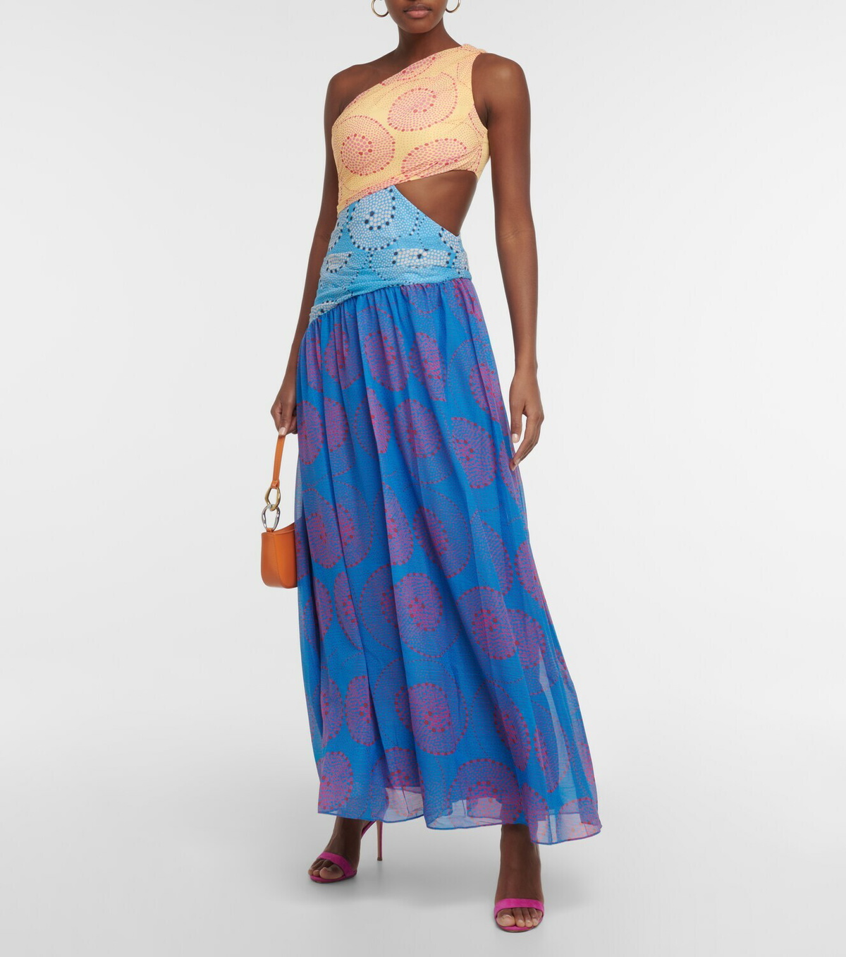 Staud - Ashlyn one-shoulder chiffon maxi dress Staud