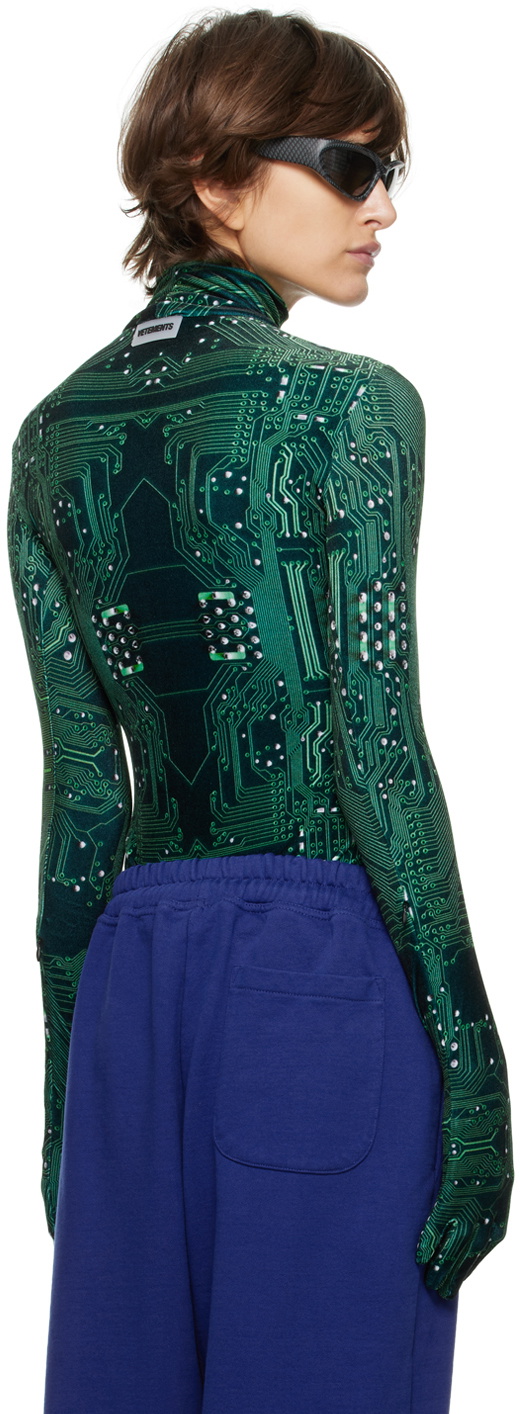 VETEMENTS Green Cyber Turtleneck Vetements