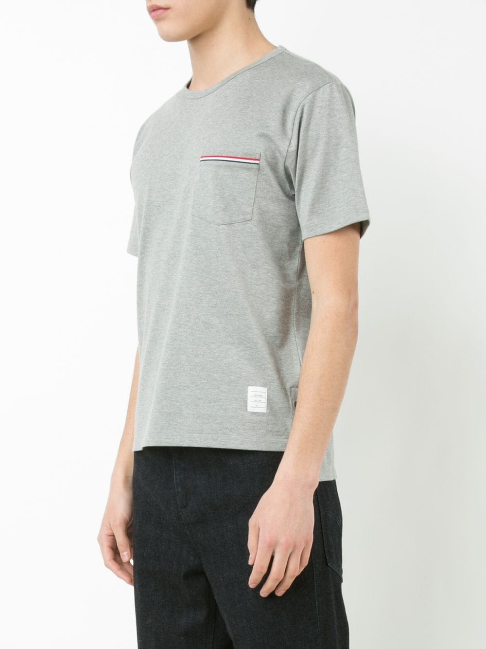 THOM BROWNE - Rwb Cotton T-shirt Thom Browne