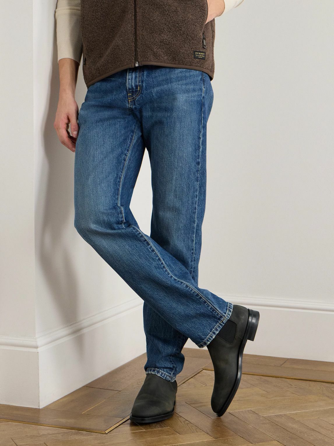 Edward Green - Govan Waxed-Suede Chelsea Boots - Brown Edward Green