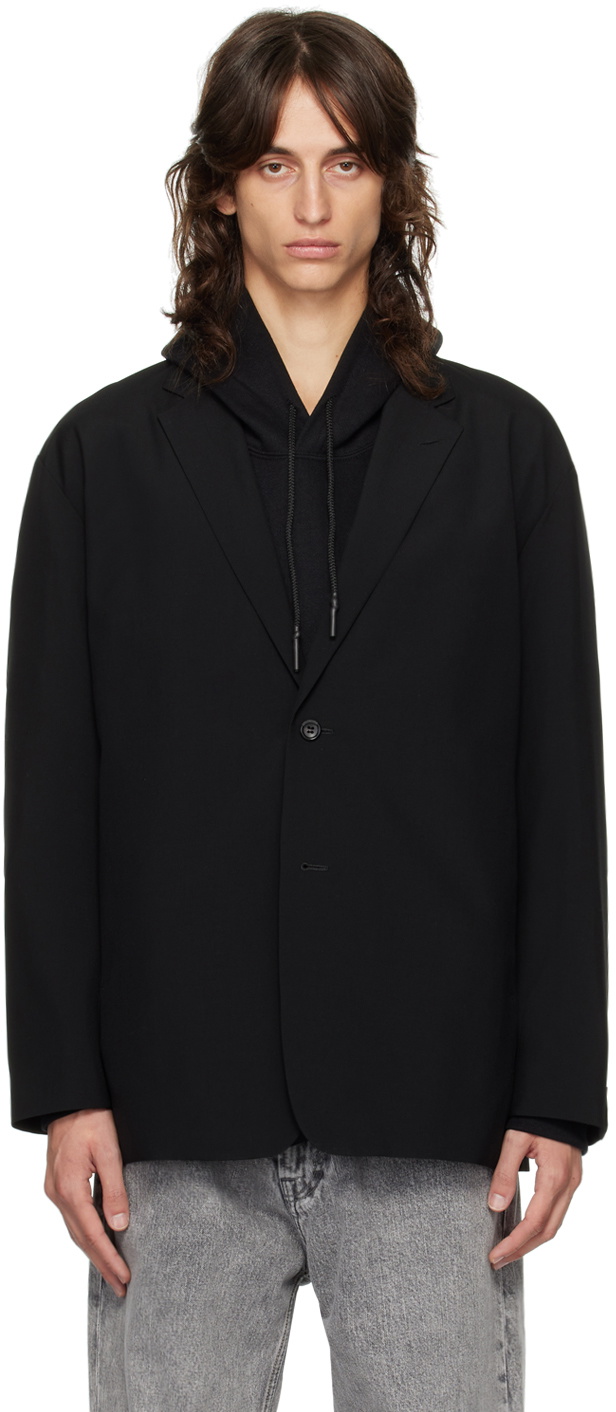 N.Hoolywood Black Tailored Oversized Jacket N.Hoolywood
