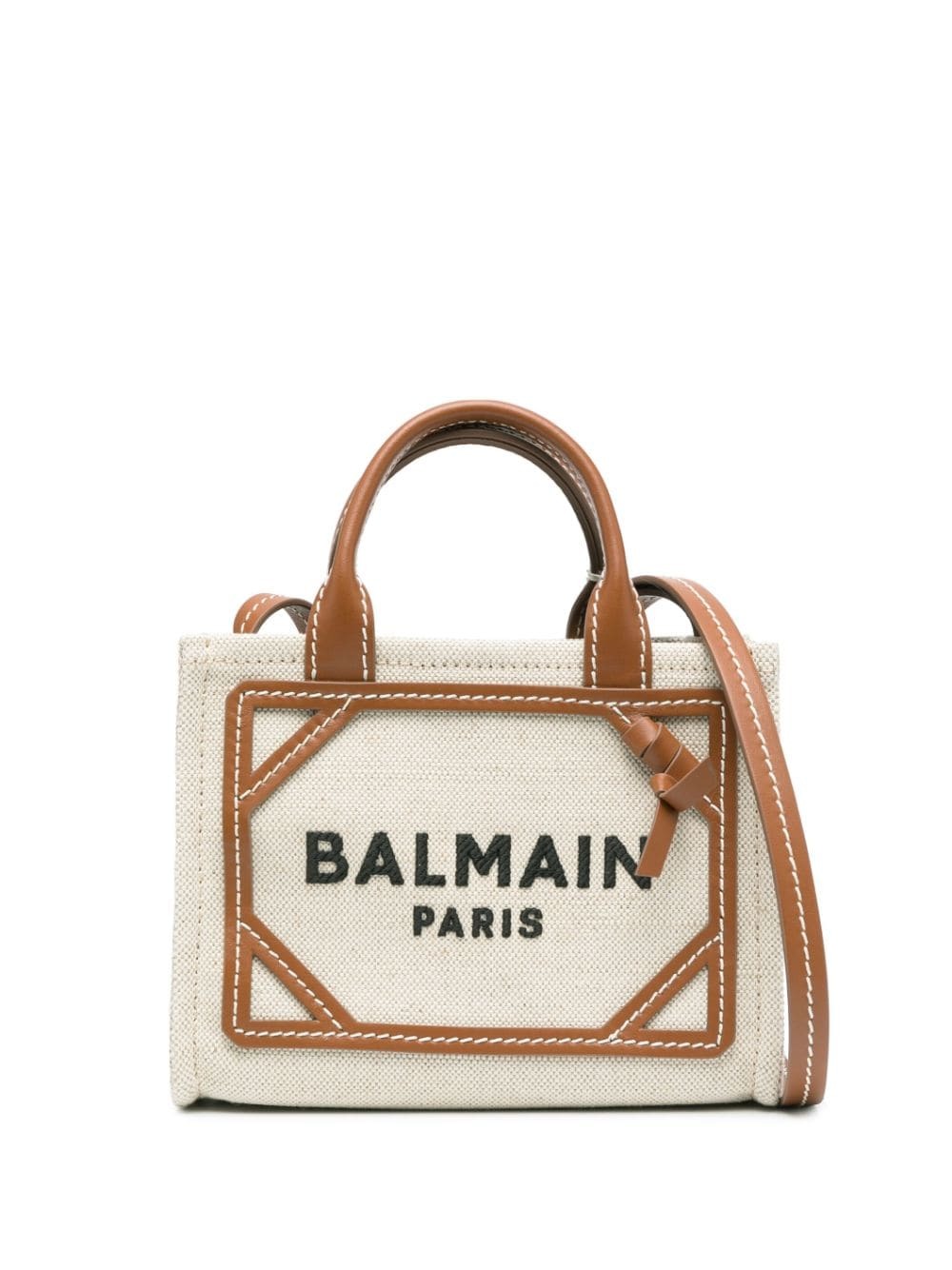 BALMAIN - B-army Mini Canvas Shopping Bag Balmain