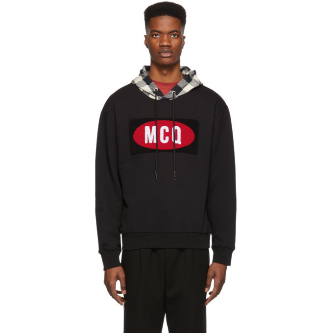 McQ Alexander McQueen Black Oversized Hoodie McQ Alexander McQueen