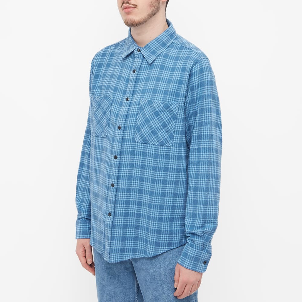 Adsum Men's No Flap Flannel Workshirt in Relax Blue Adsum