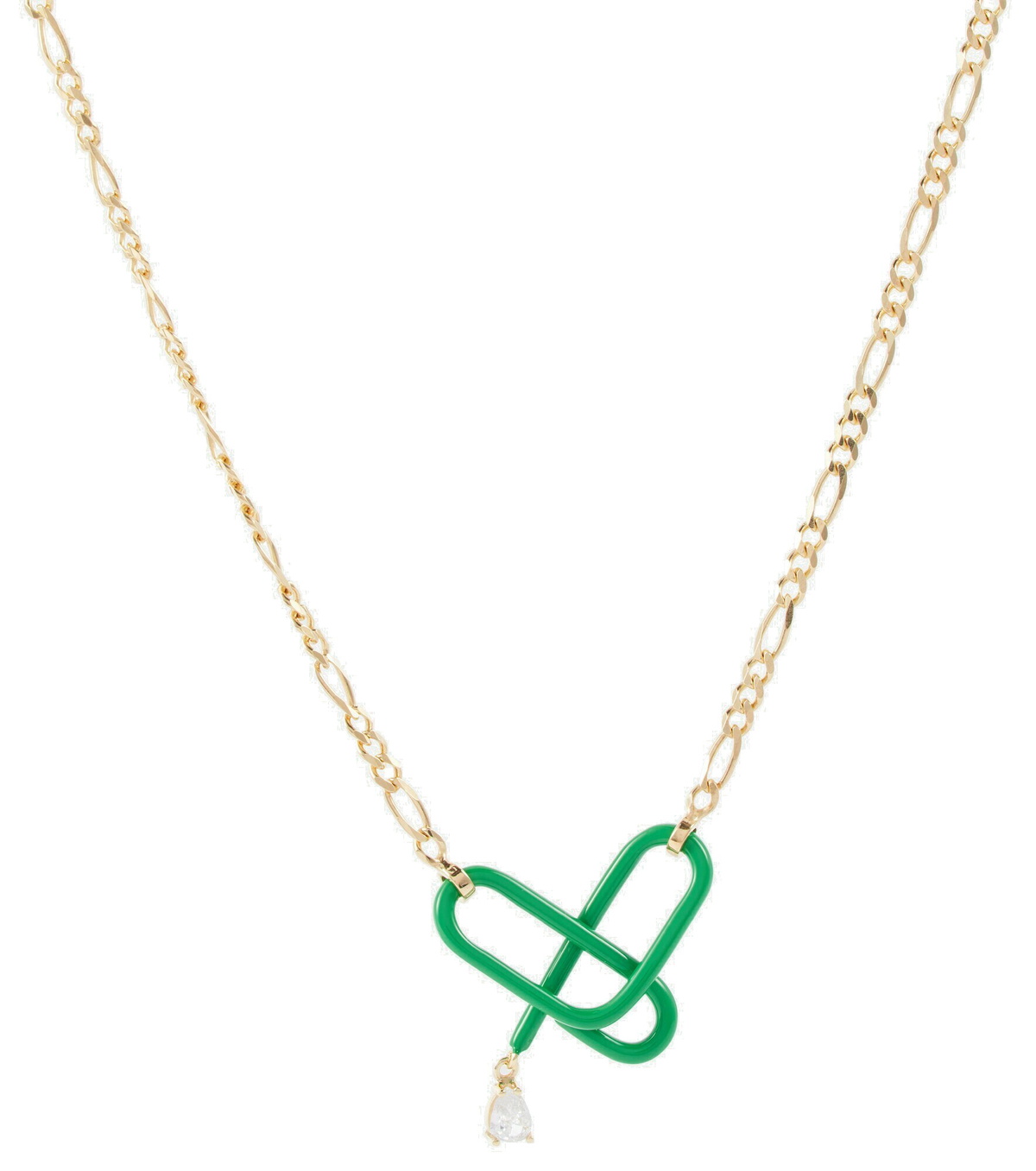 Bottega Veneta - Outline gold-plated and enamel necklace Bottega Veneta