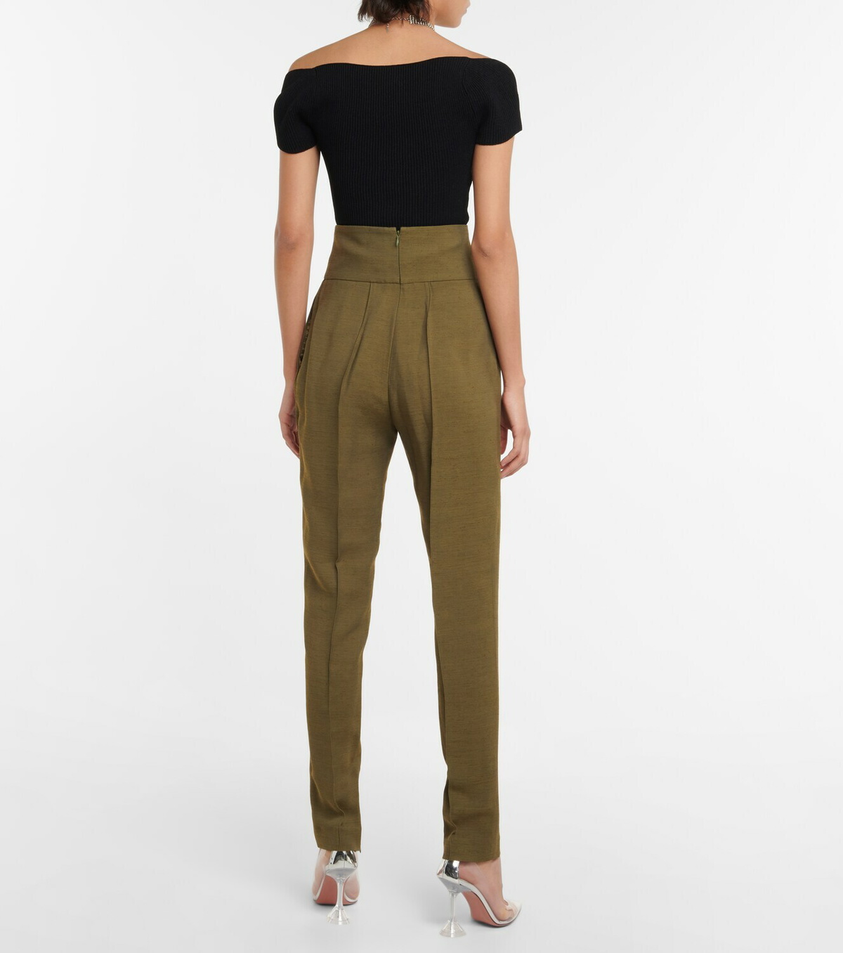 Alexandre Vauthier - High-rise twill straight pants Alexandre Vauthier