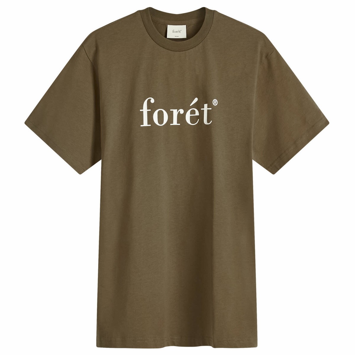 Foret Men's Amber Logo T-Shirt in Cold Brown/Cloud Foret