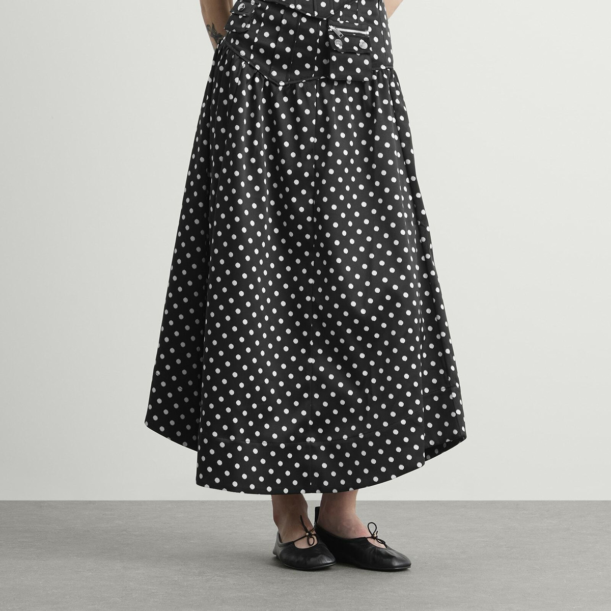 GANNI Women's Corset Skirt in Black GANNI