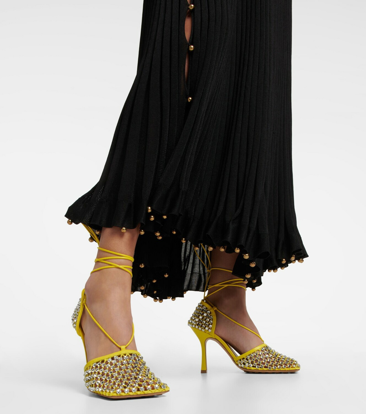 Bottega Veneta - Sparkle Stretch embellished pumps Bottega Veneta