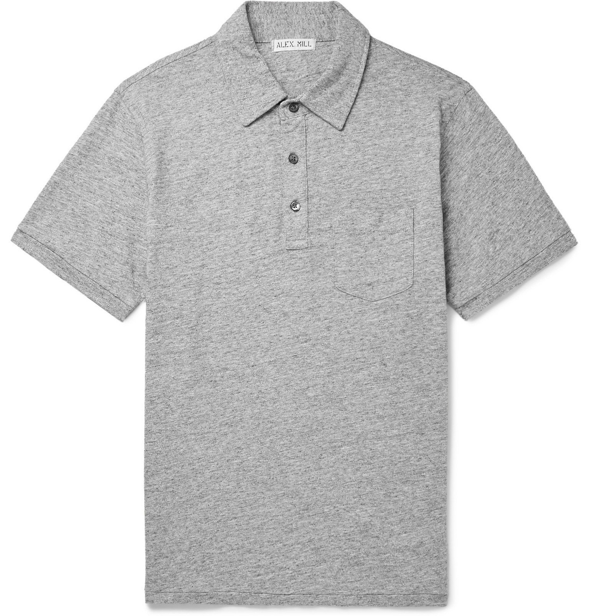 Alex Mill - Slim-Fit Mélange Cotton-Jersey Polo Shirt - Gray Alex Mill