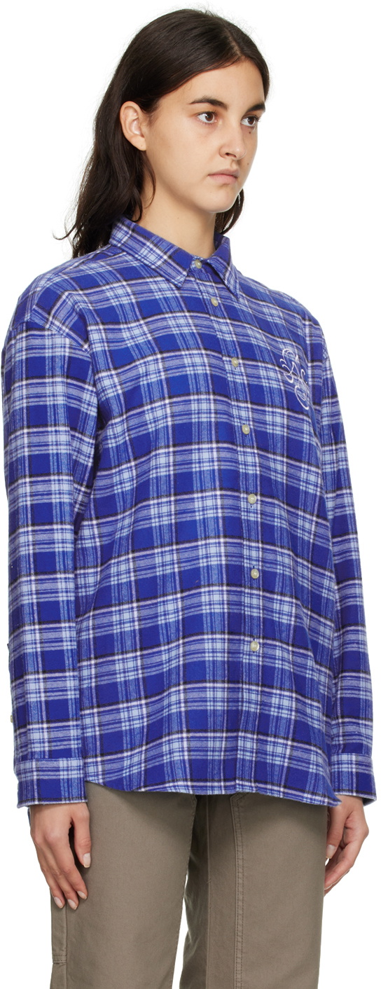 Stockholm (Surfboard) Club Blue Boxy Fit Shirt Stockholm Surfboard Club