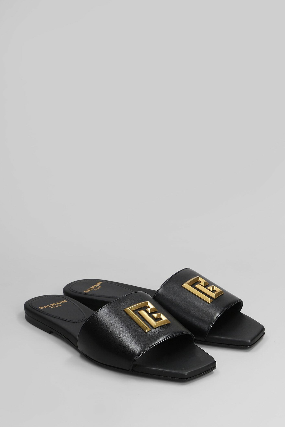 Balmain Dafne Slipper-mule In Black Leather Balmain