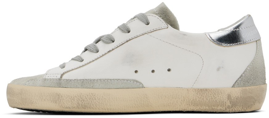Golden Goose White & Gray Super-Star Classic Sneakers Golden Goose ...