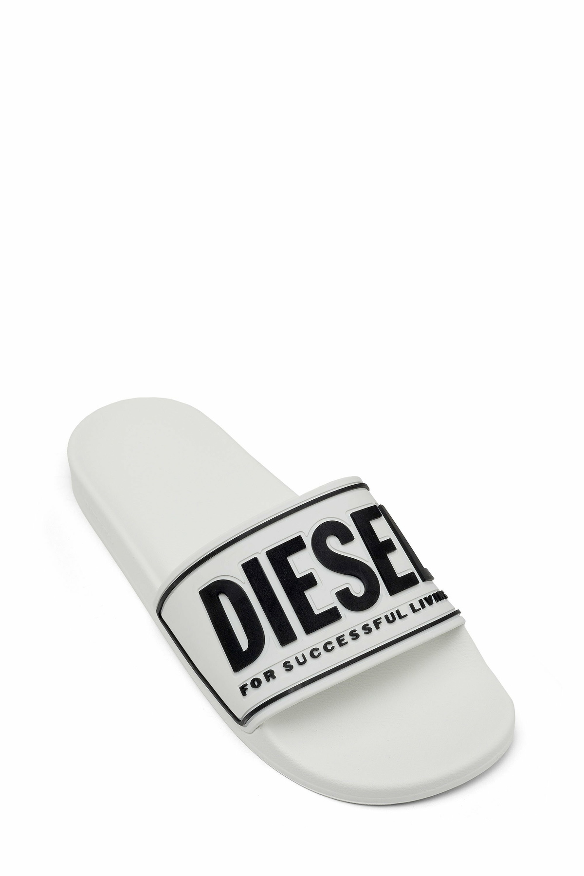 Diesel Sa-Mayemi-Rubber slides with embossed logo - Slides Womens in ...