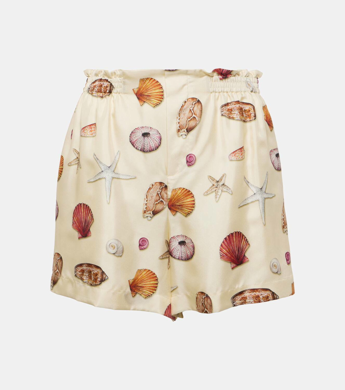Chloé High-rise printed silk shorts Chloe