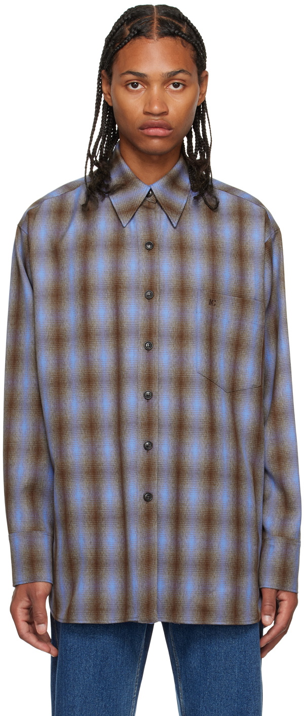 LOW CLASSIC Blue Check Shirt Low Classic