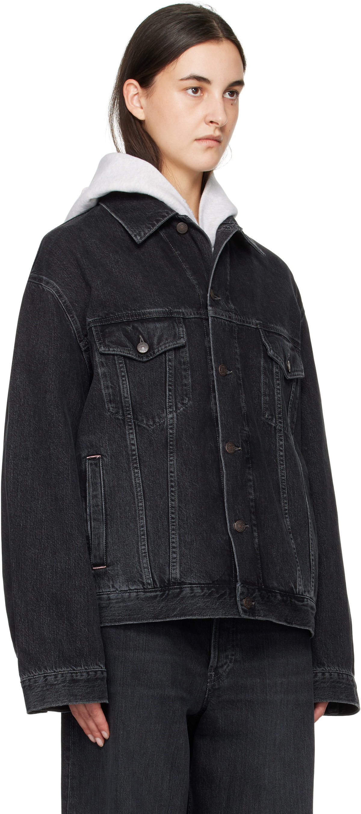 Acne Studios Black Relaxed Fit Denim Jacket Acne Studios