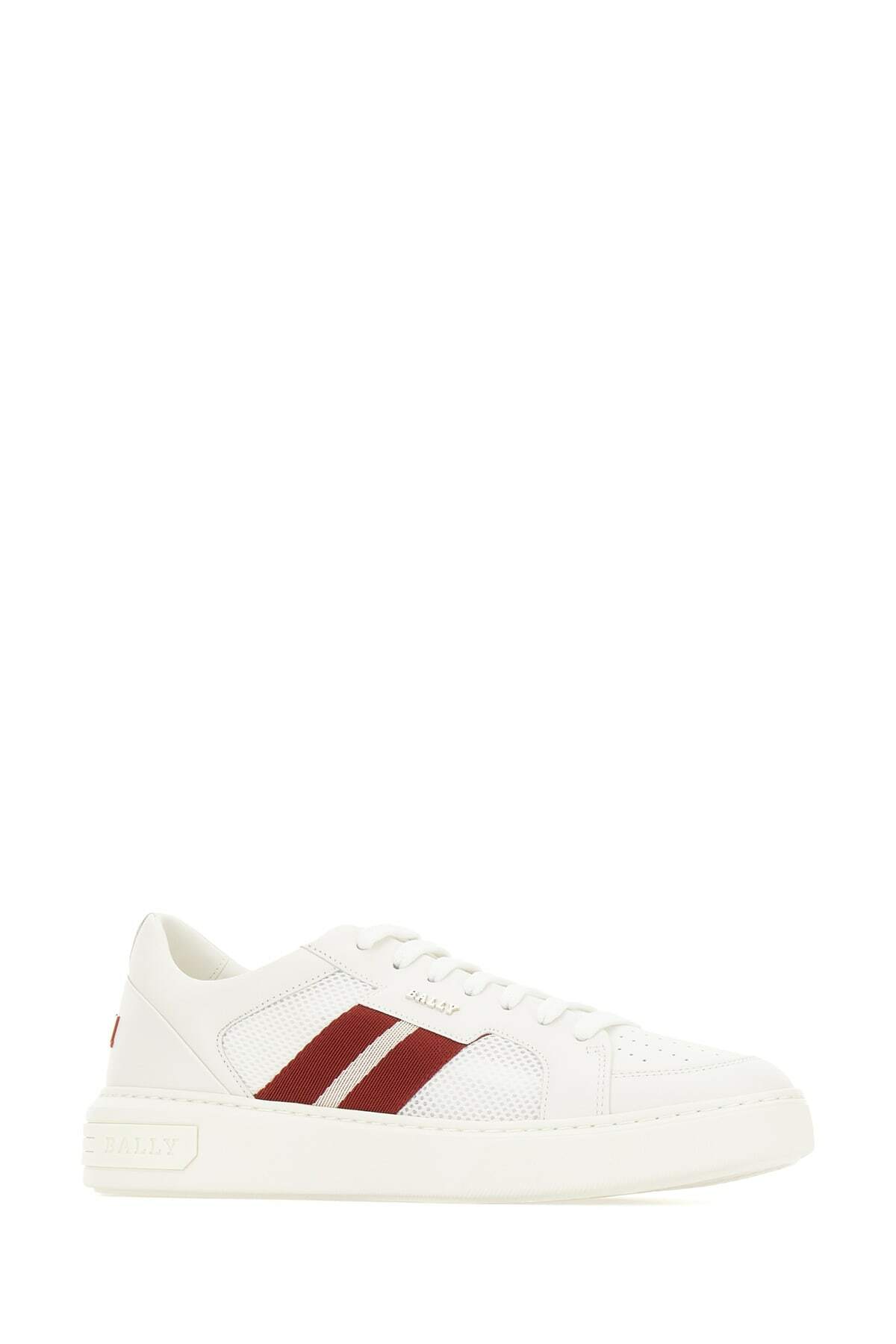 Bally White Leather And Mesh Sneakers Bally
