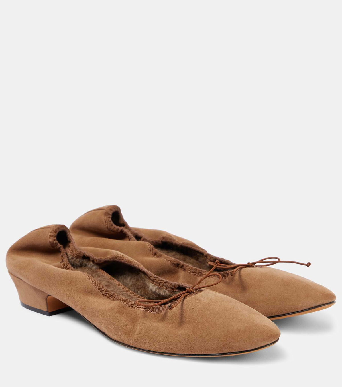 The Row Hereditas suede ballet flats The Row