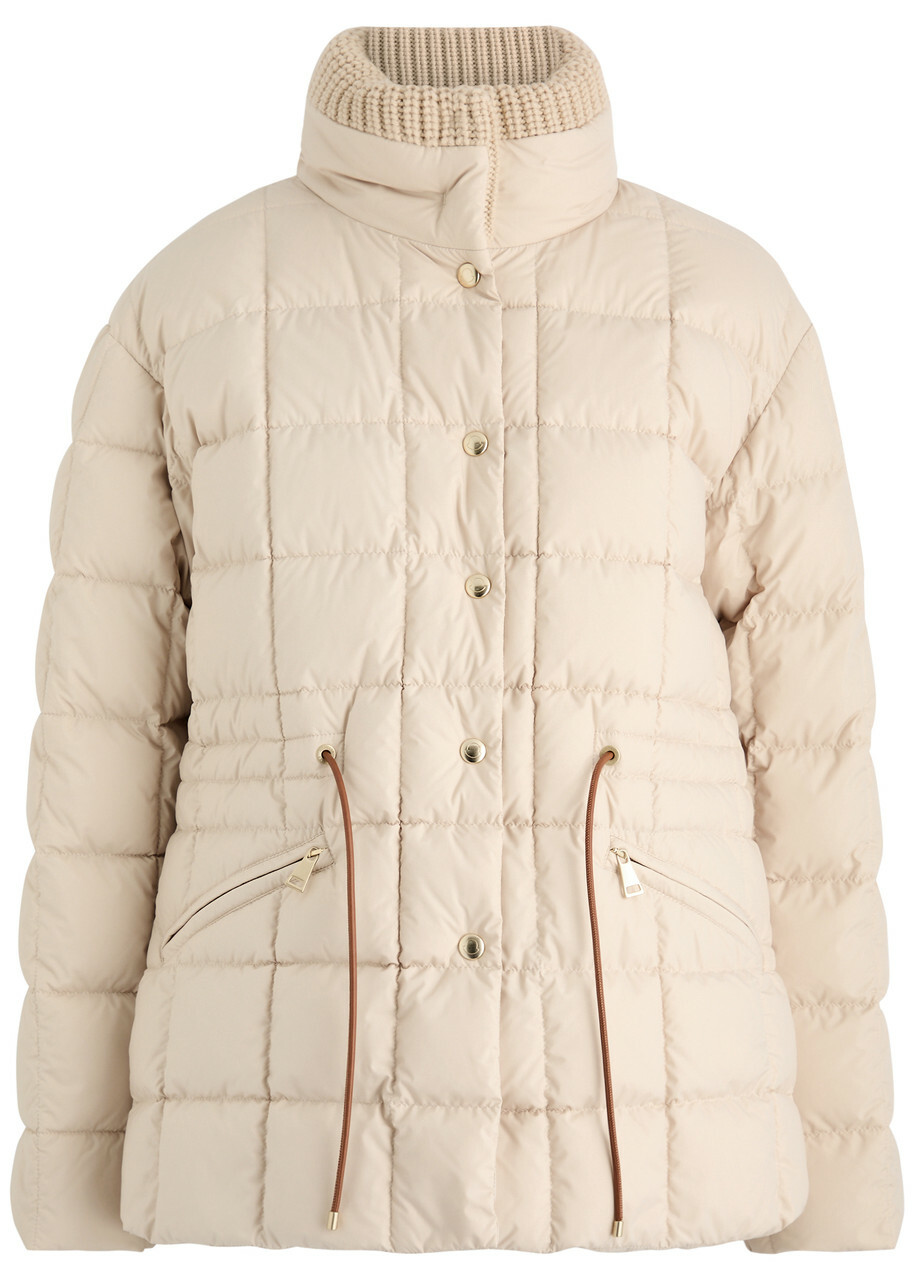 Moncler Antigone Quilted Shell Jacket Cream Moncler
