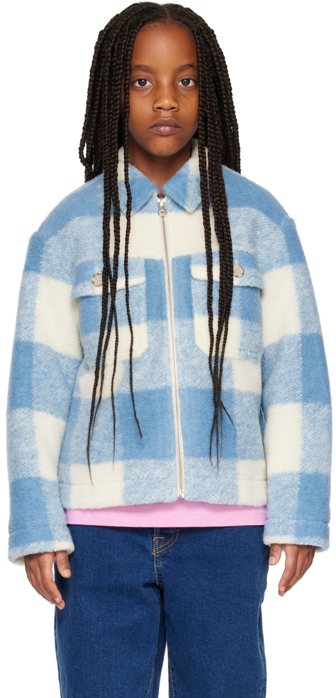 Woolrich Kids Blue Check Jacket Woolrich