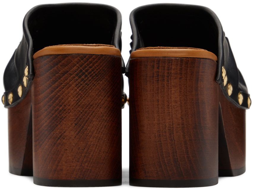 Marni Black Leather Clogs Marni