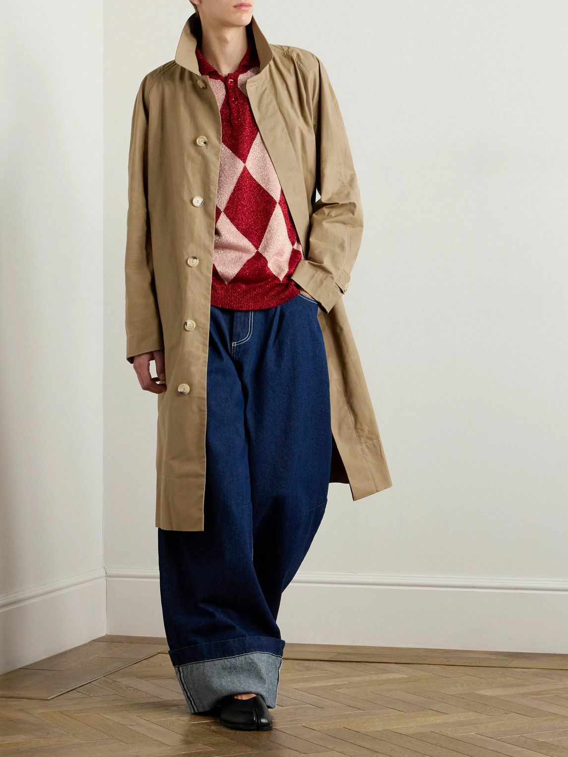 Simone Rocha - Crystal-Embellished Cotton-Gabardine Trench Coat - Brown ...