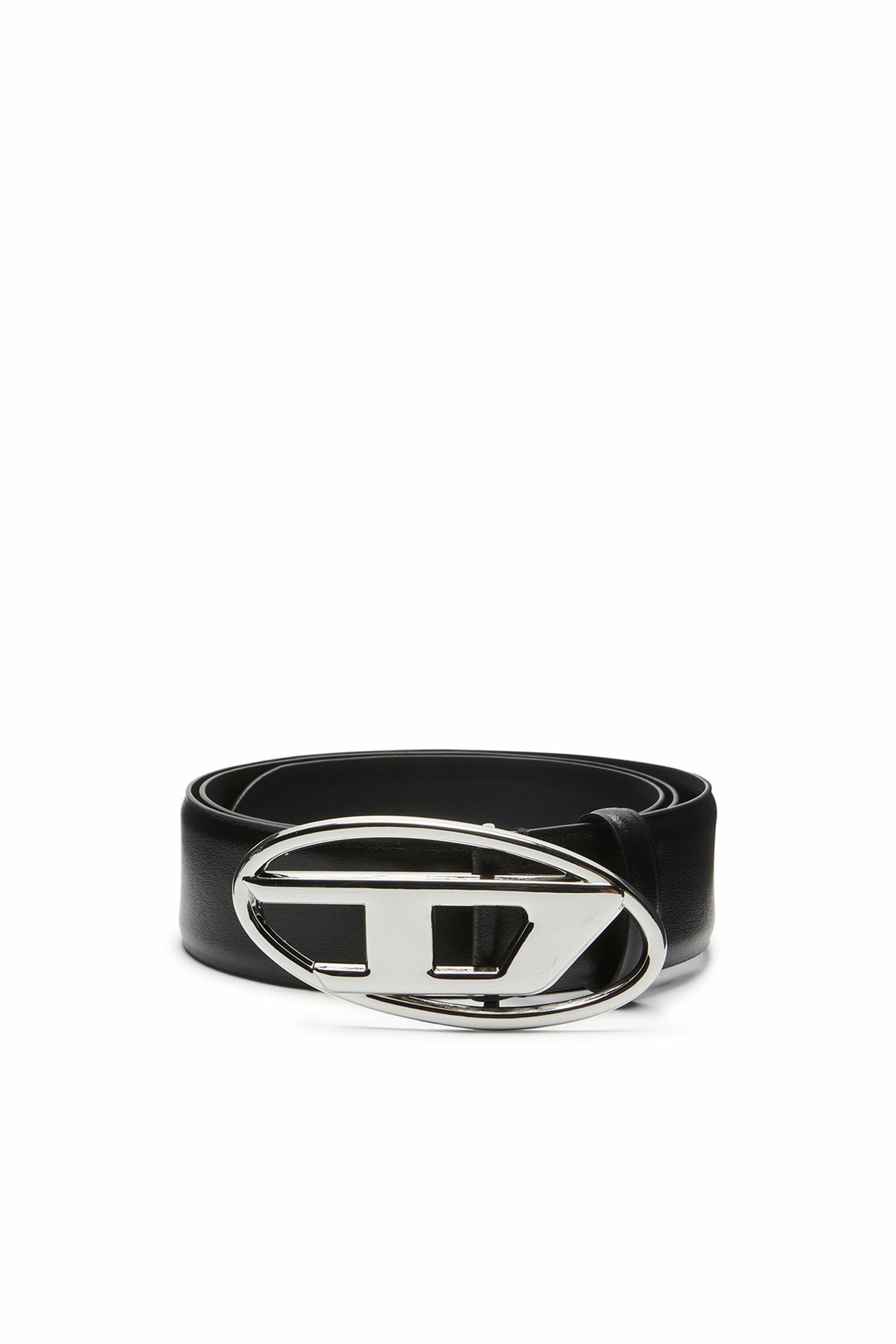 Diesel Leather belt with Oval D buckle - Belts Mens in Black Diesel