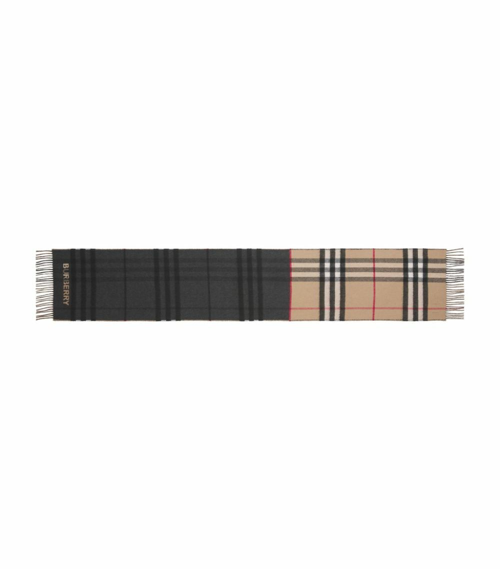 BURBERRY - Giant Check Cashmere Scarf Burberry
