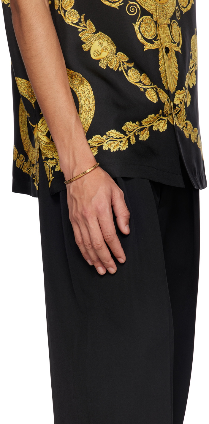 Versace Gold Greek Key Cuff Bracelet Versace