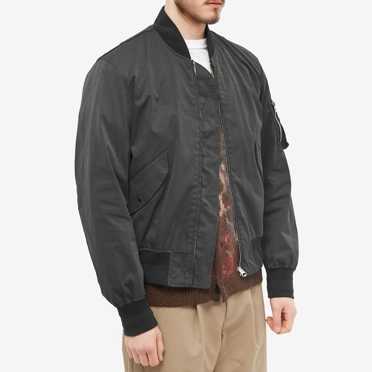 Ten C Men's Flight Jacket in Black Ten C
