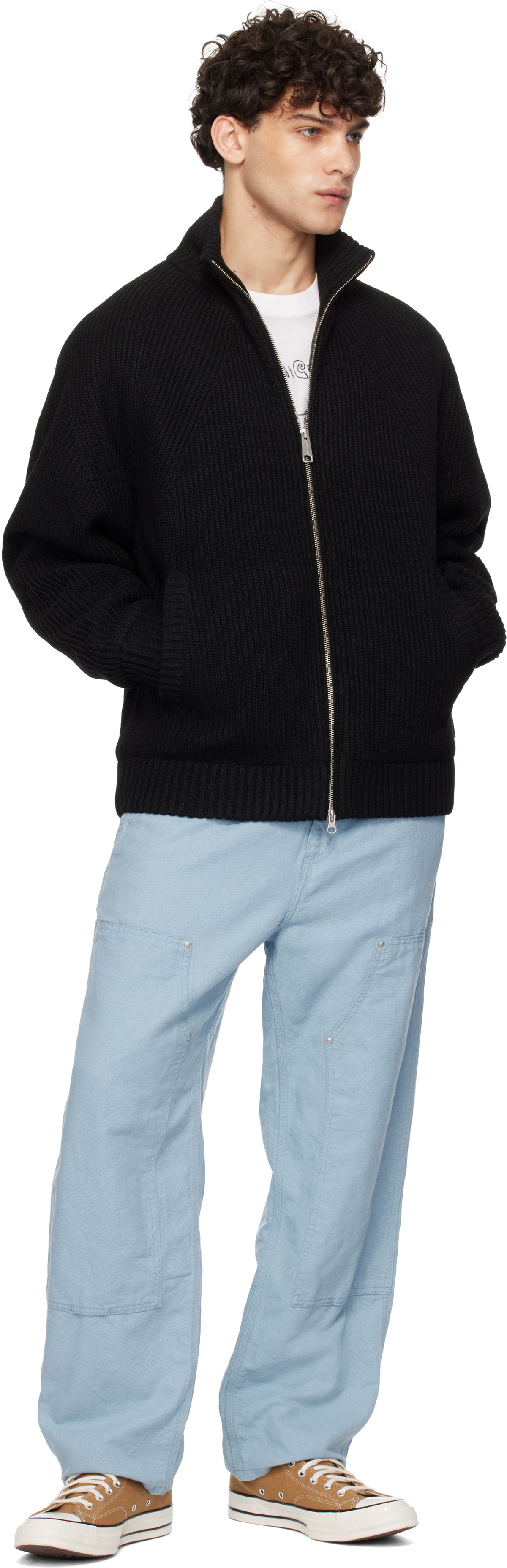 Carhartt Work In Progress Black Banley Sweater Jacket Carhartt WIP