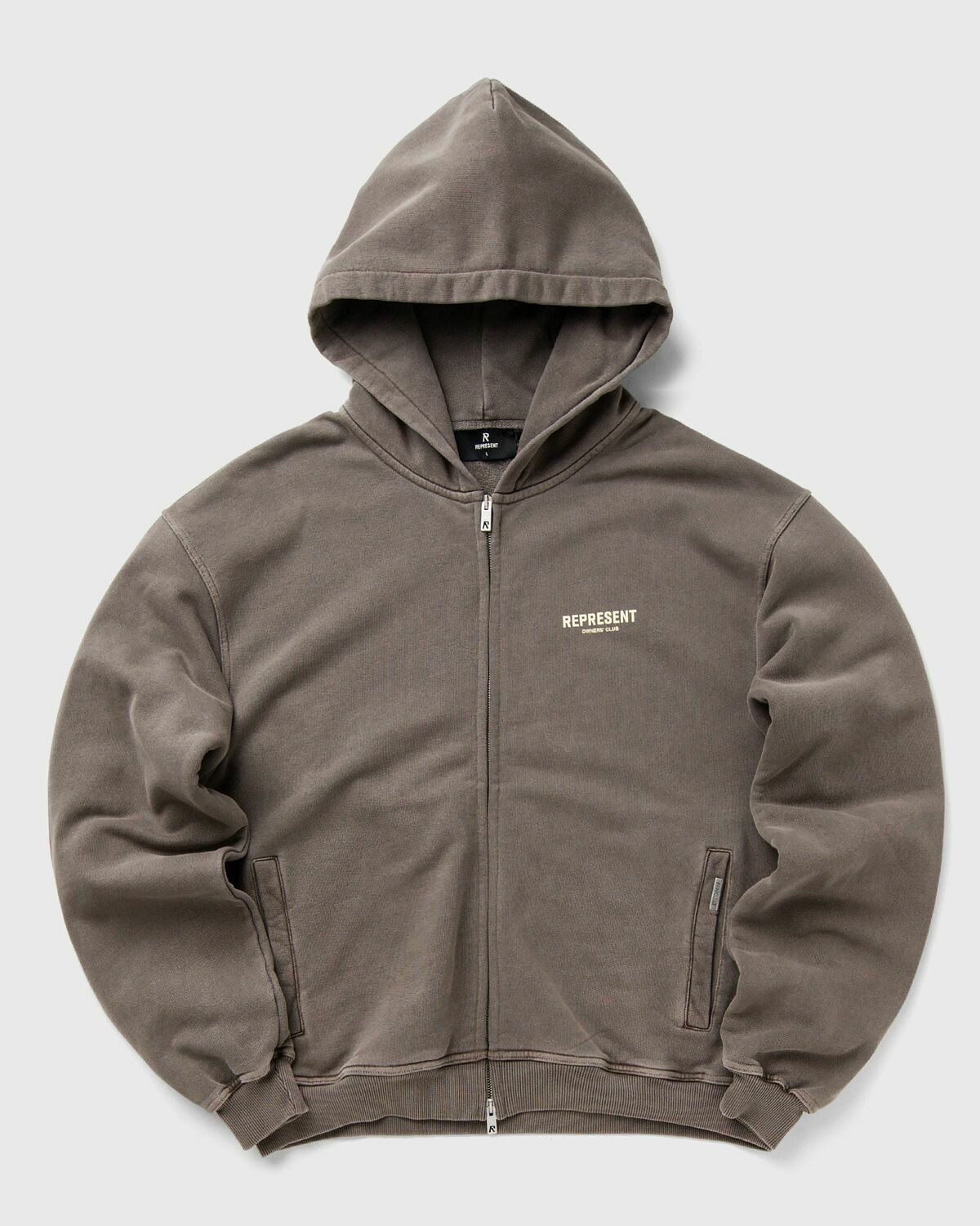 Represent Represent Owners Club Zip Hoodie Grey Zippers Represent