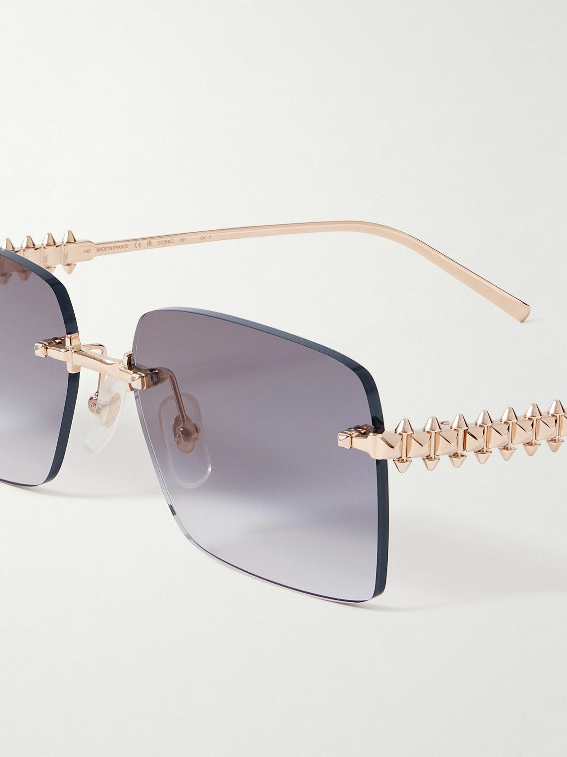 Cartier Eyewear - Clash de Cartier Rimless Rectangular-Frame Gold-Tone ...