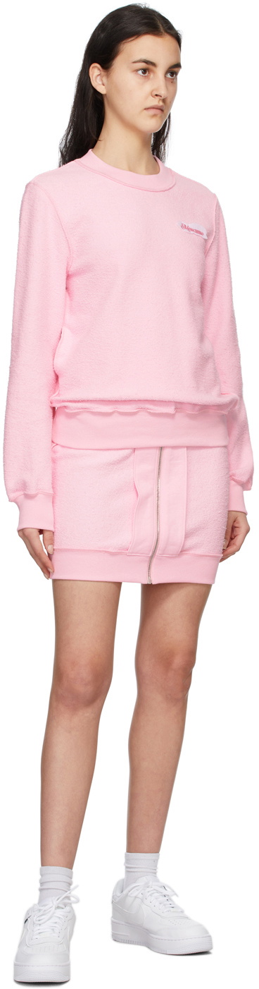 Moschino Pink Inside Out Label Sweatshirt Moschino