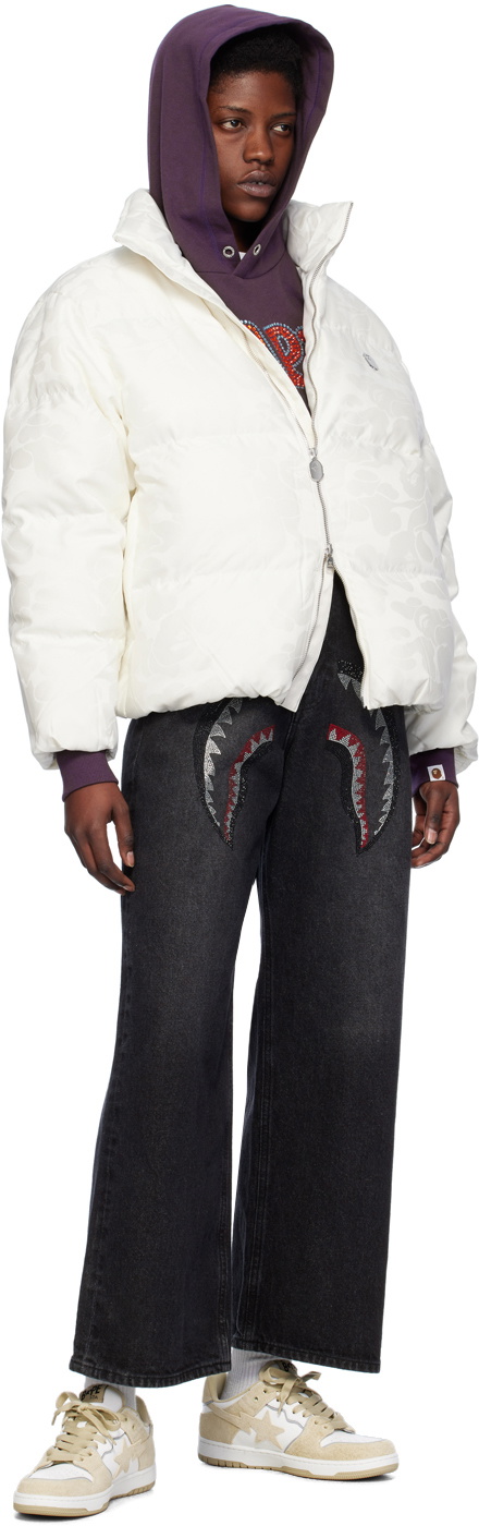 BAPE Off-White Solid Camo Down Jacket A Bathing Ape