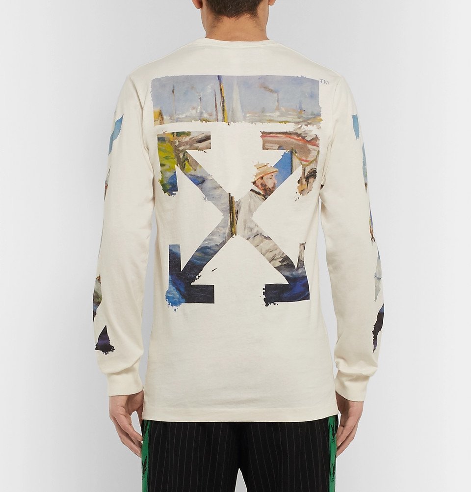 Off-White - Logo-Print Cotton-Jersey T-Shirt - Men - Off-white Off-White
