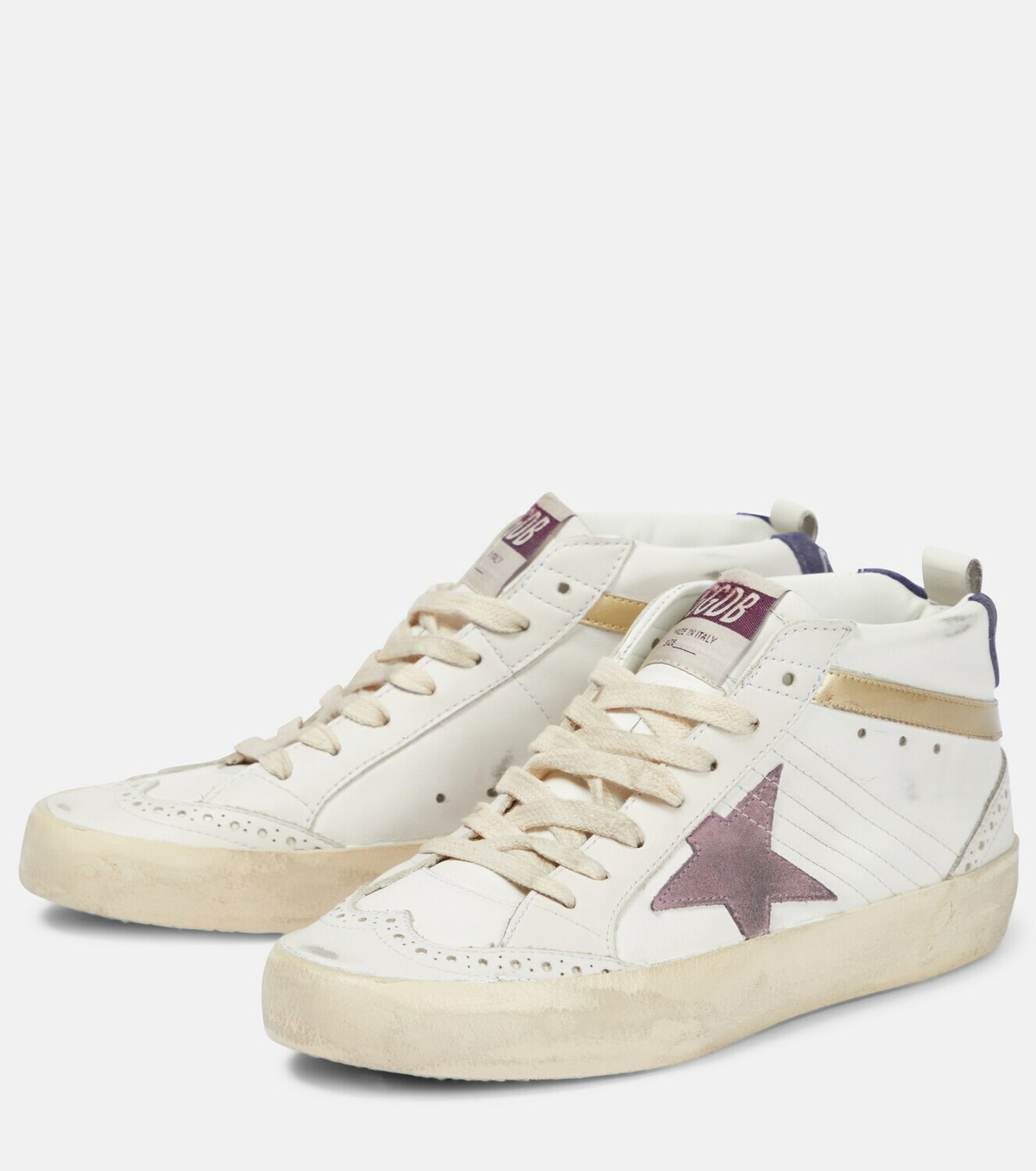 Golden Goose Mid Star suede and leather sneakers Golden Goose Deluxe Brand