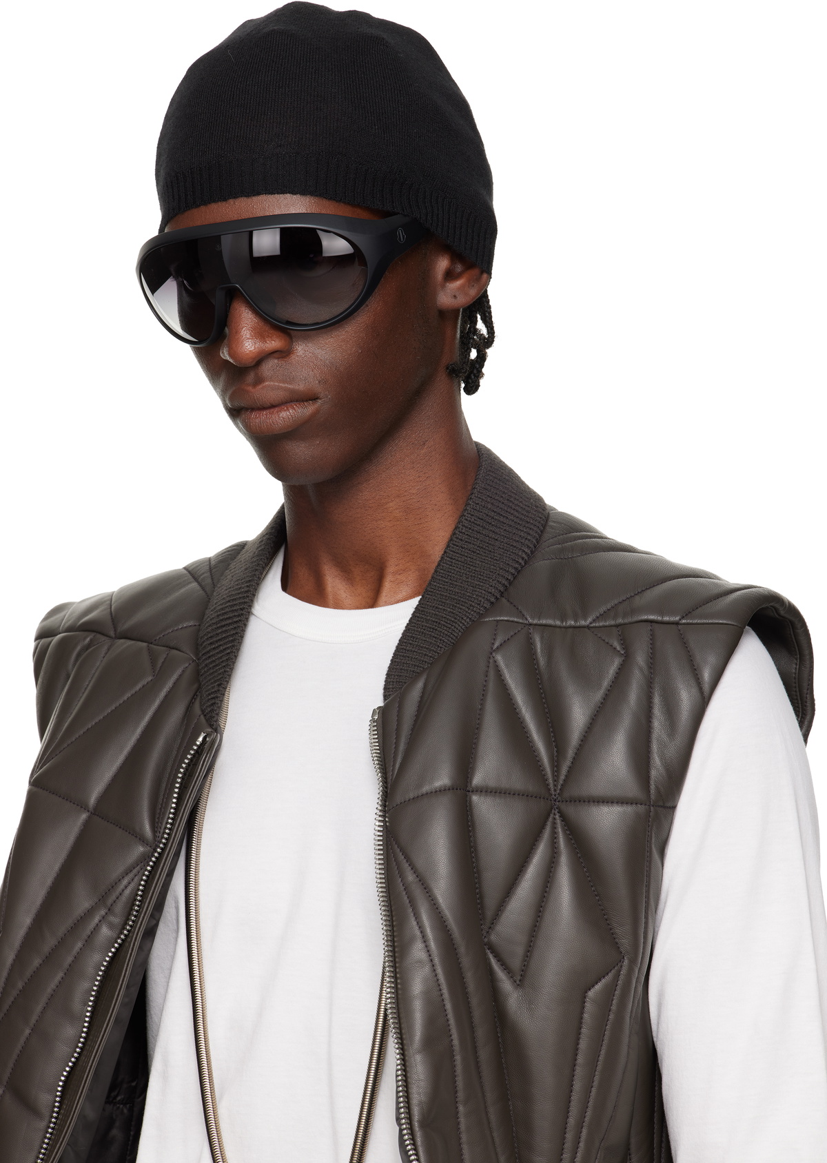 Rick Owens Moncler + Rick Owens Black Nylon Sunglasses Rick Owens