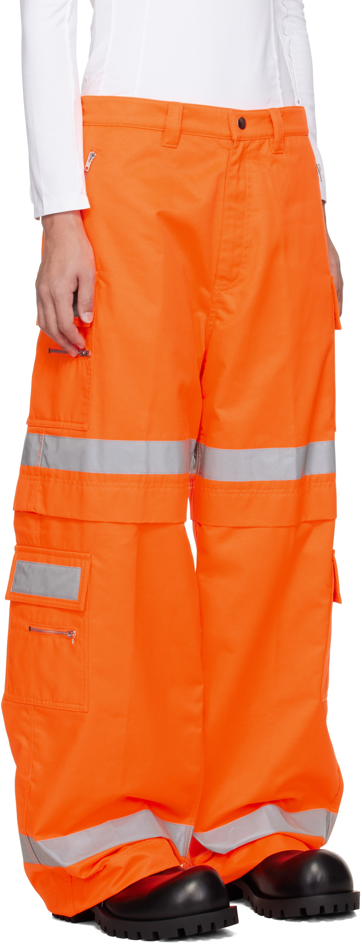 VETEMENTS Orange Workwear Cargo Pants Vetements