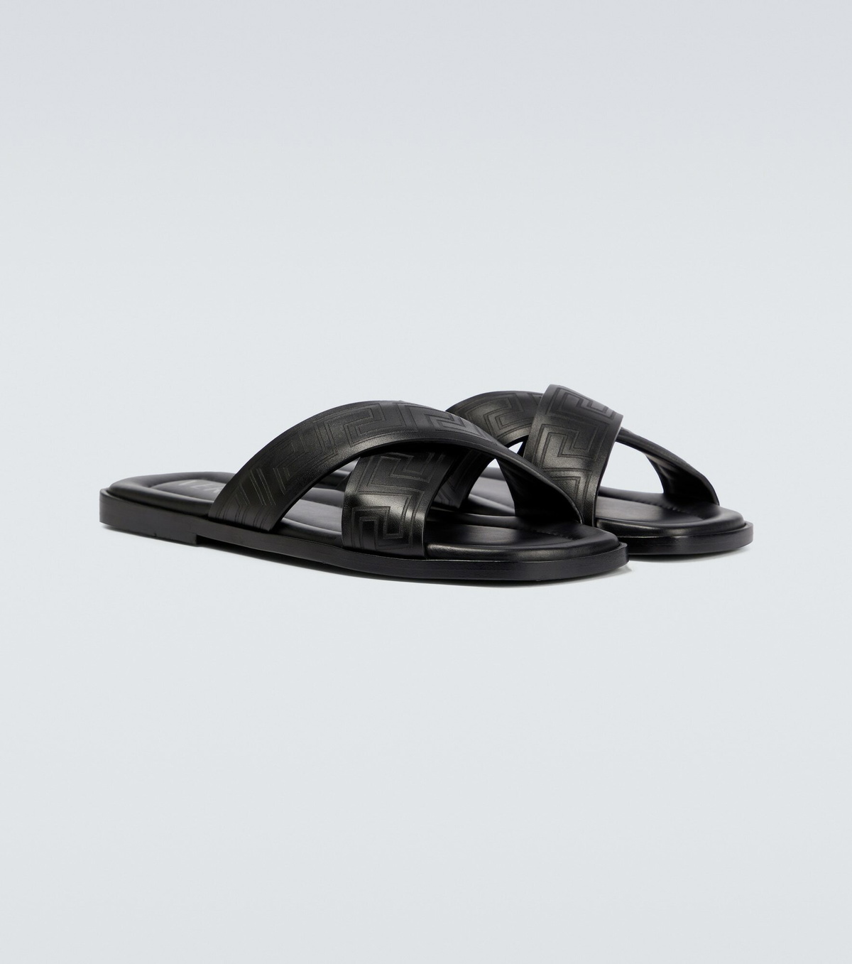 Versace - Greca leather slides Versace