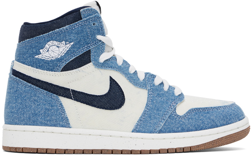 Nike Jordan Blue & White Air Jordan 1 High OG Sneakers Nike Jordan Brand