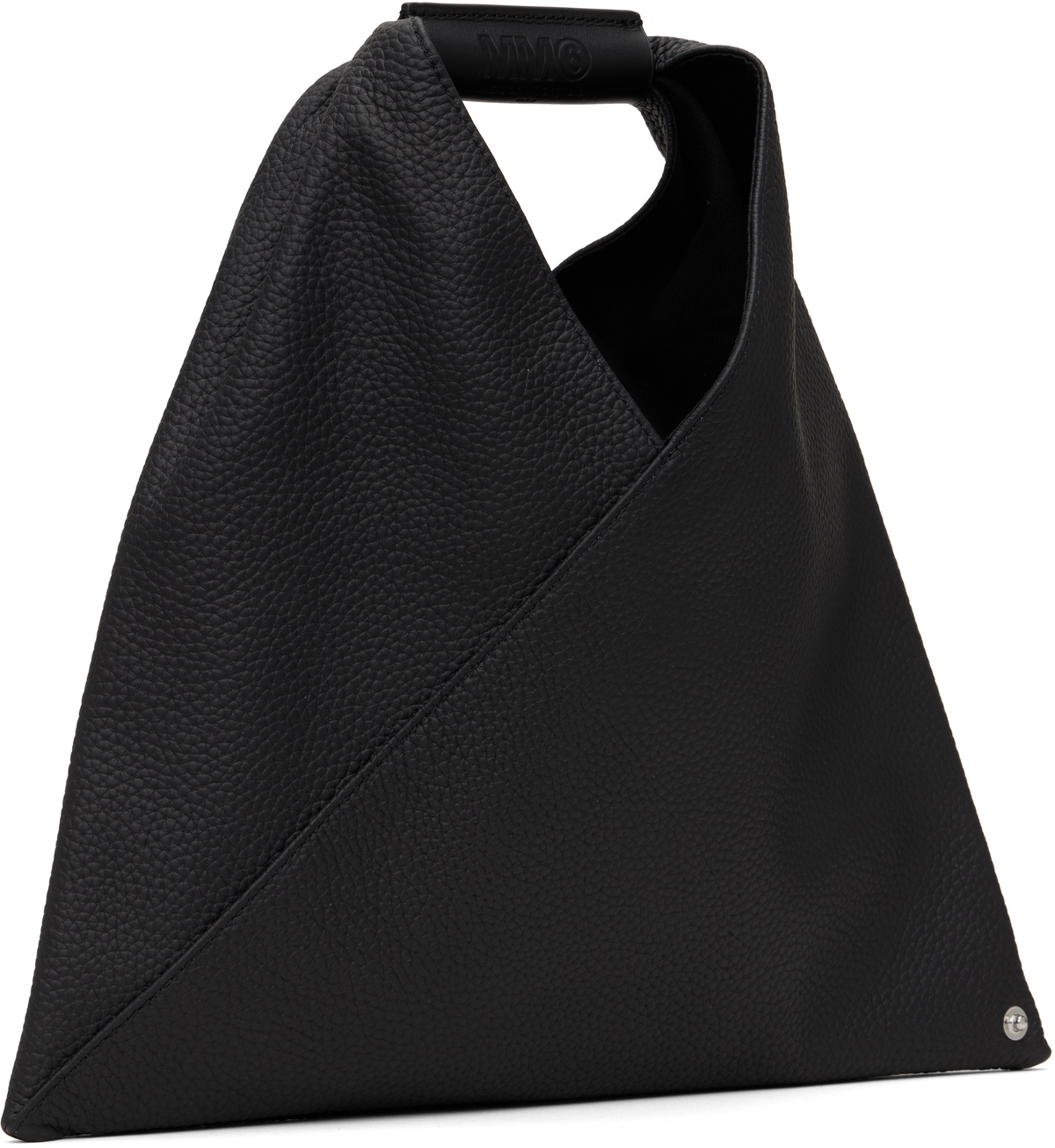 MM6 Maison Margiela Black Mini Triangle Tote MM6 Maison Margiela