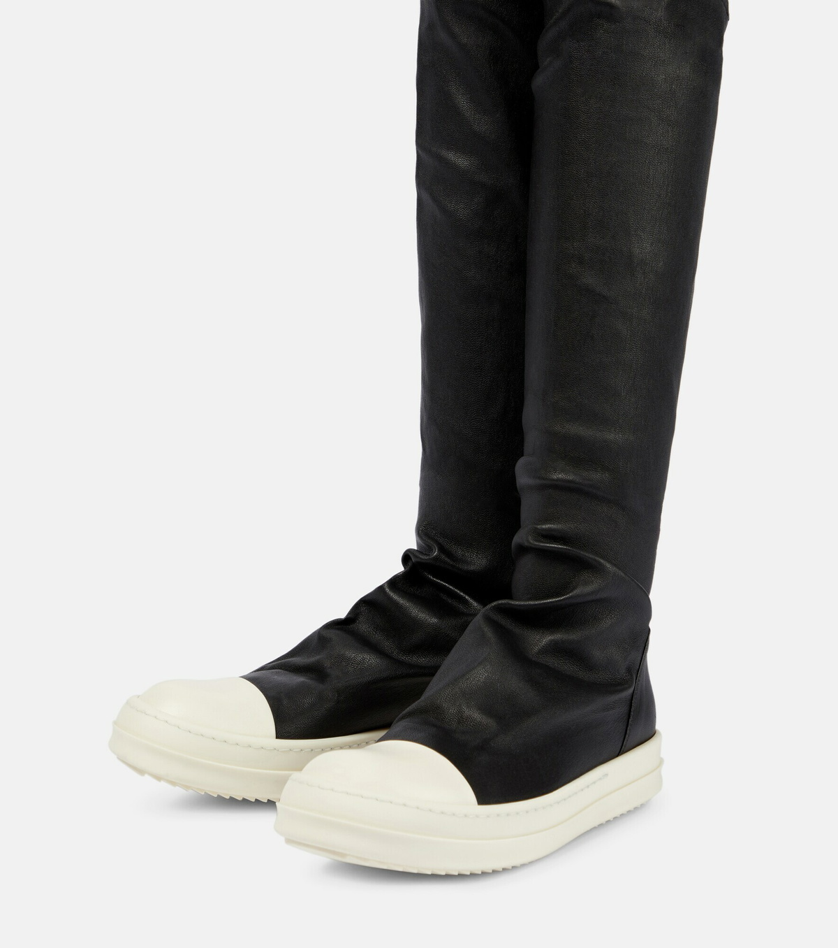 Rick Owens - Stocking over-the-knee leather boots Rick Owens