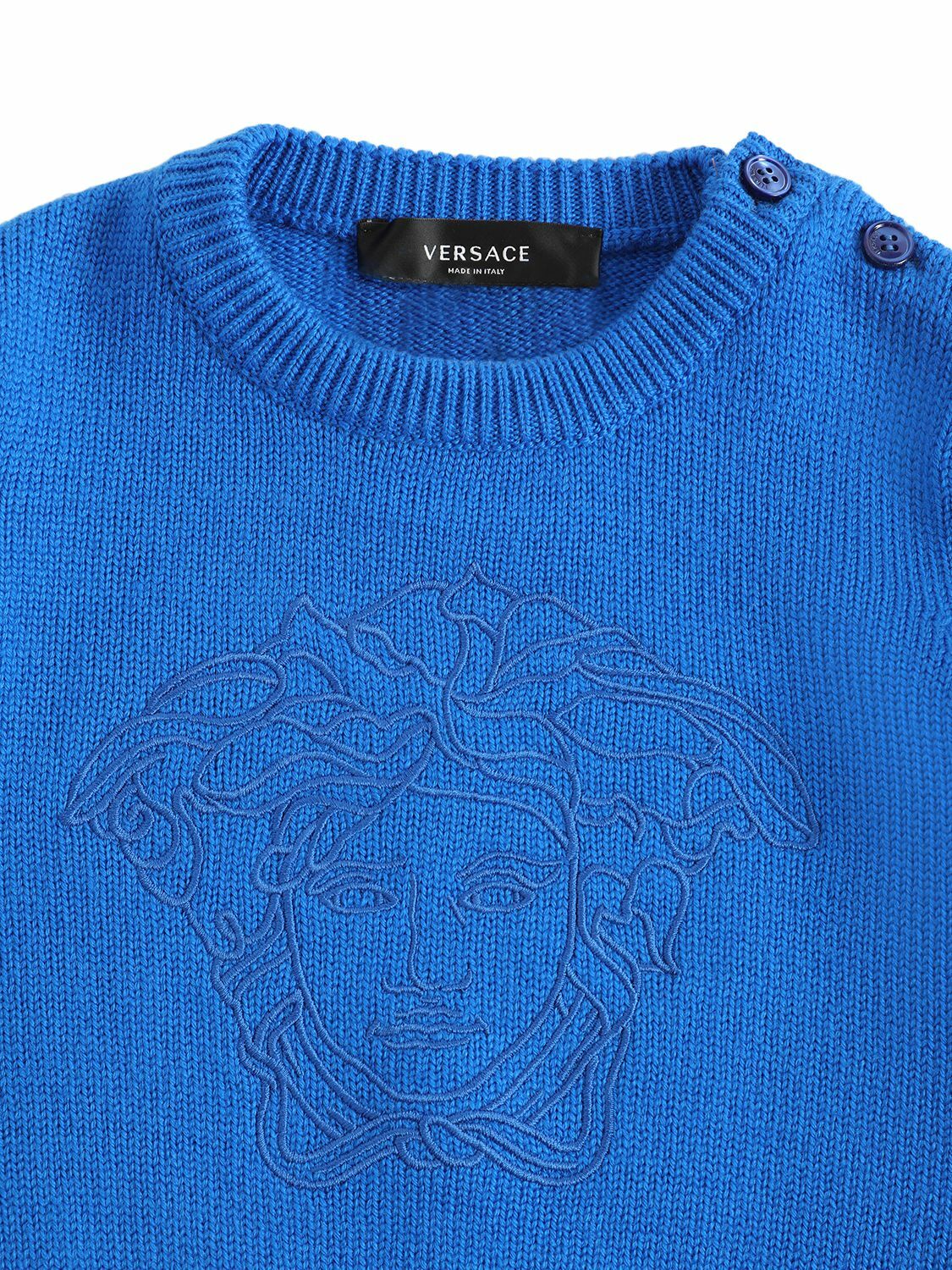 VERSACE Medusa Embroidery Wool Sweater Versace