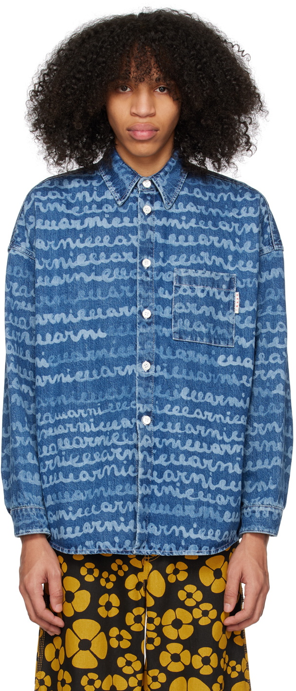 Marni Blue Sports Denim Shirt Marni
