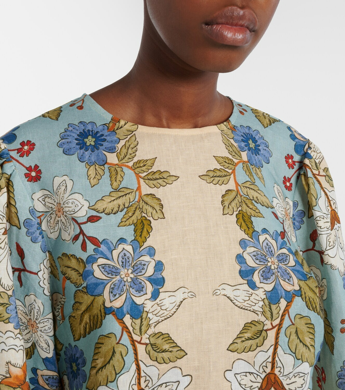 Farm Rio Floral linen blouse Farm Rio
