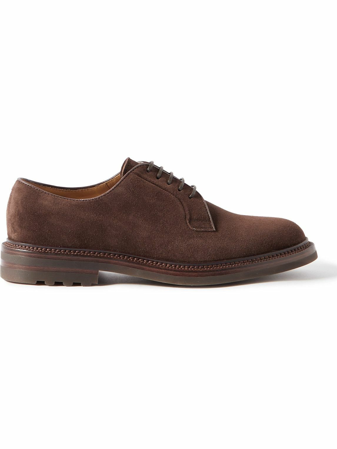 Brunello Cucinelli - Suede Derby Shoes - Brown Brunello Cucinelli